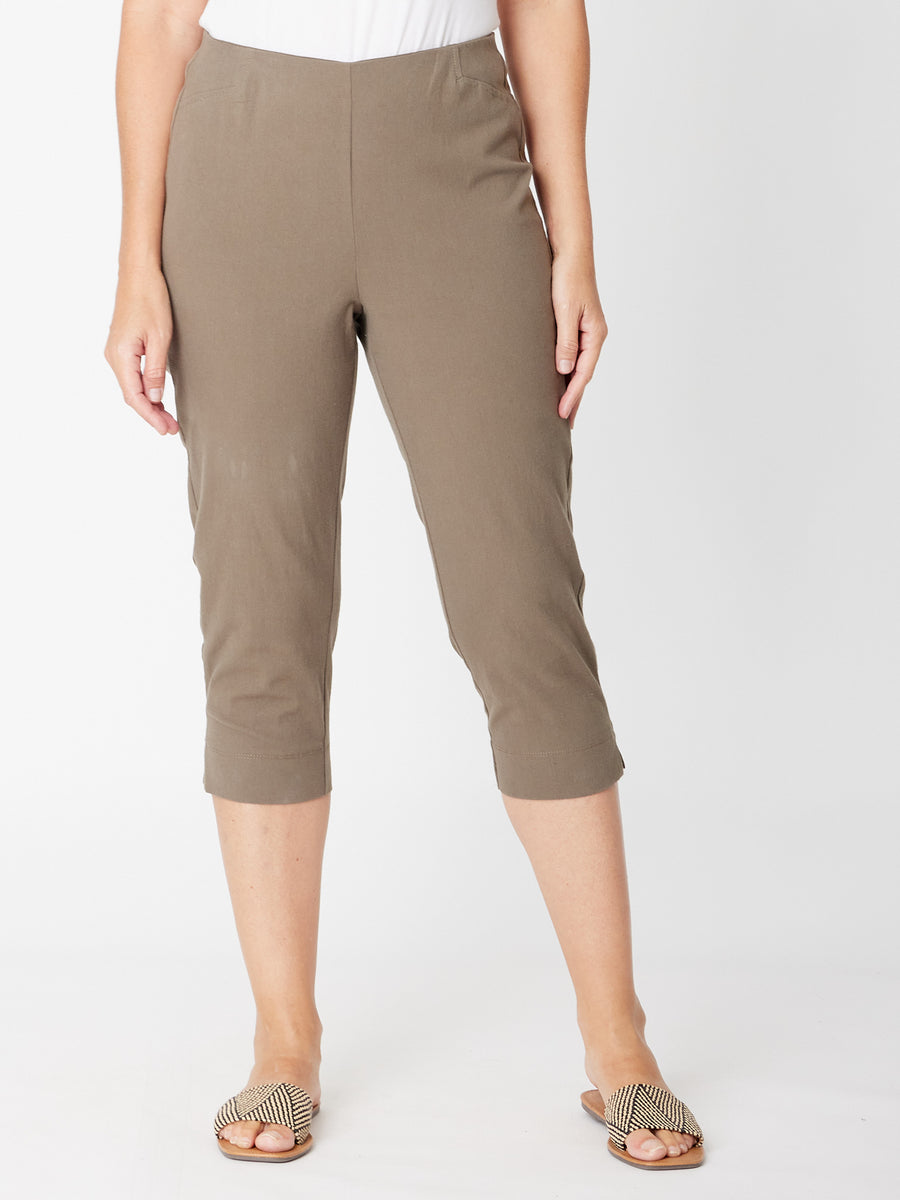 Cottolene Crop 3/4 Pant - Khaki - 30825 – WD Designs Wholesale