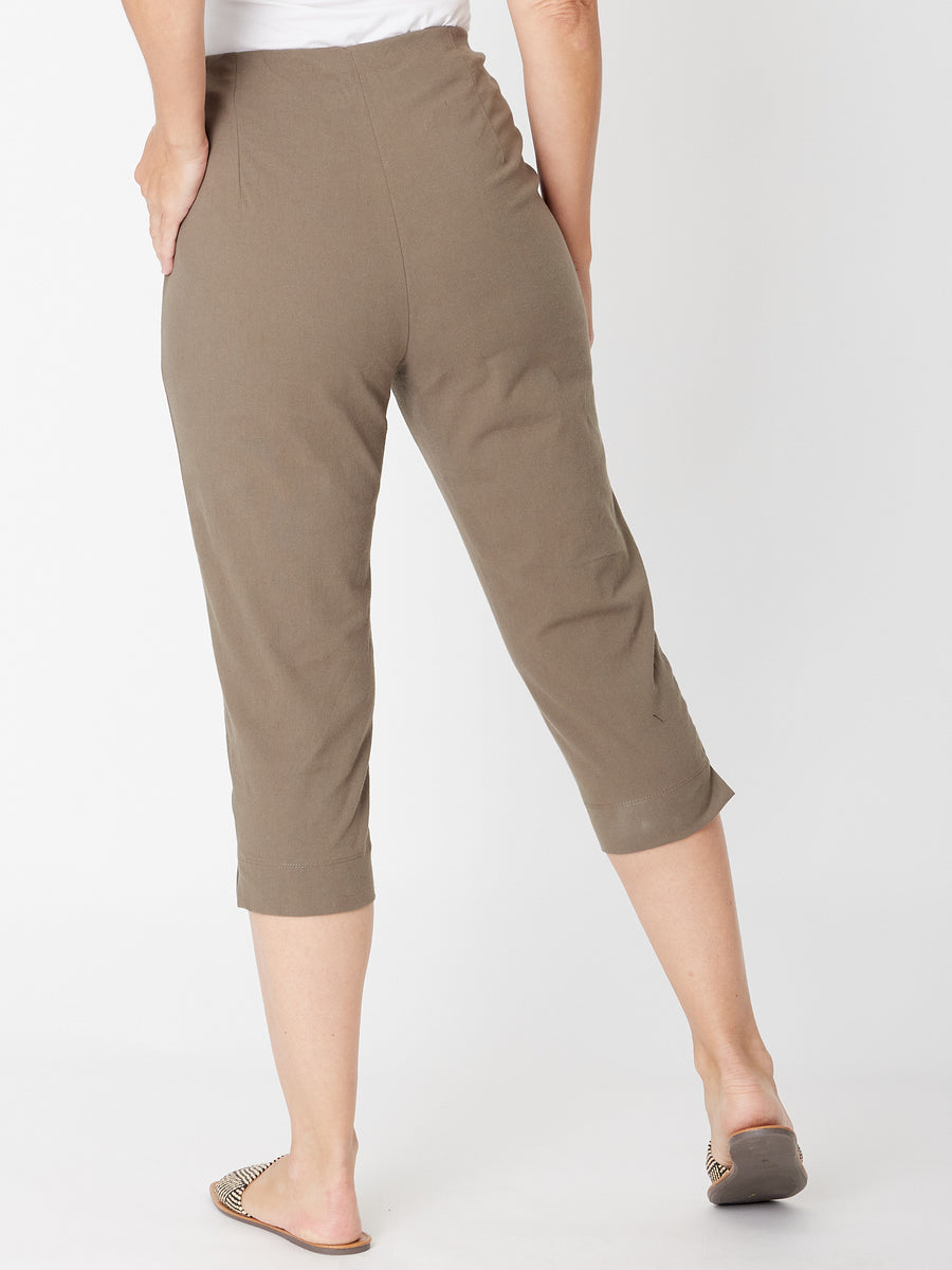 Cottolene Crop 3/4 Pant - Khaki - 30825 – WD Designs Wholesale