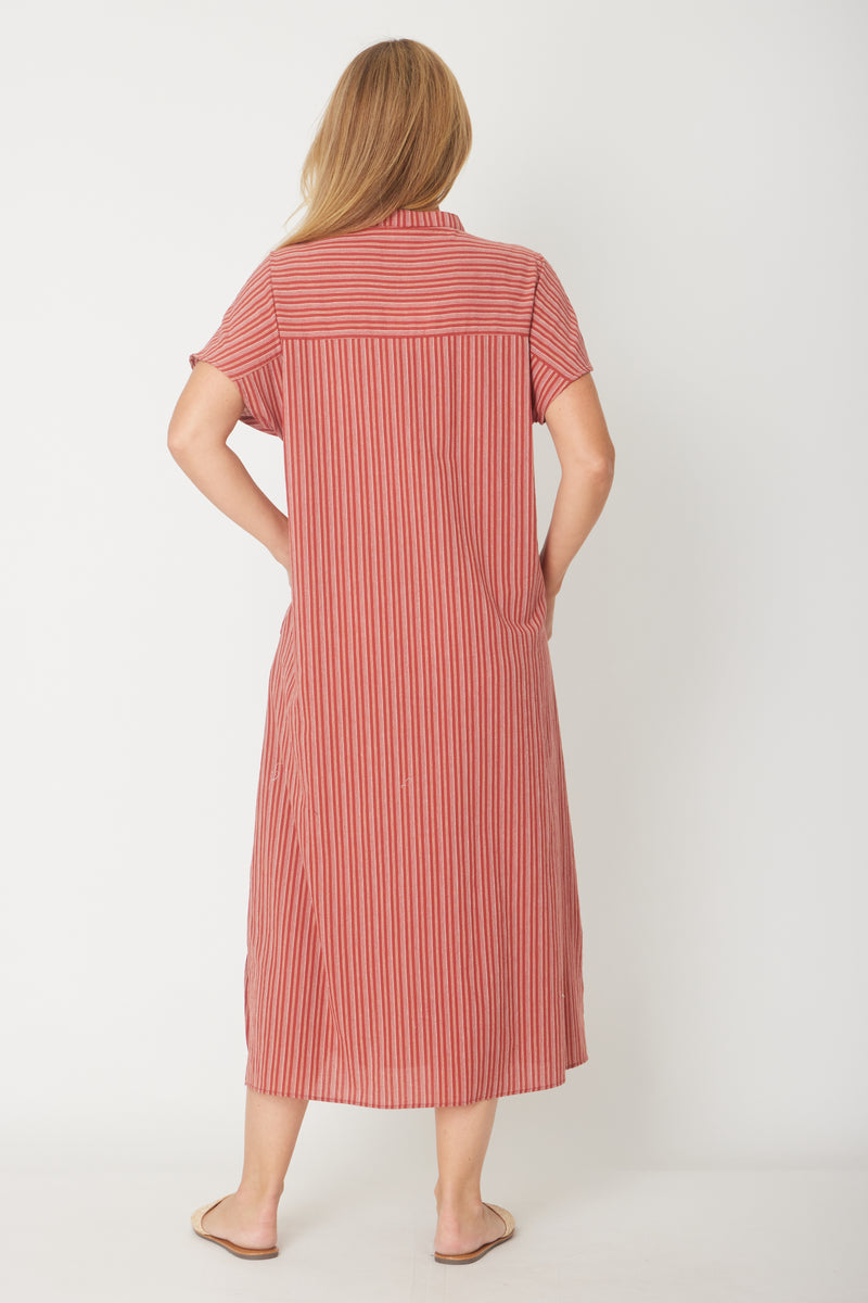 Belle Striped Shirtmaker Dress - Russet - 31064 – WD Designs Wholesale